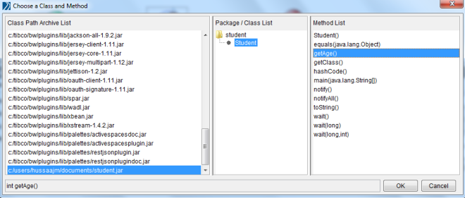 How To Call Java Class Methods In Tibco By Adding Jar File